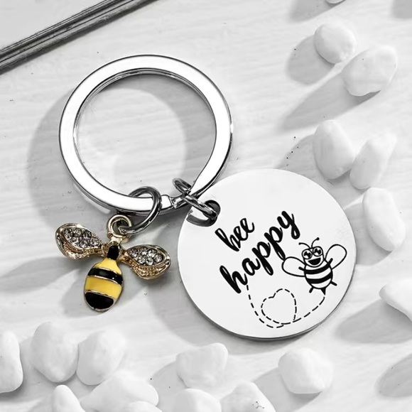 Accessories | The Last One Bee Happy Keychain For Women | Poshmark
